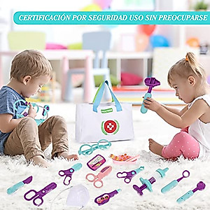 Doctor Kit for Kids and Toddlers - 22 Pieces Medical Role Play Toys–Doctor Pretend Toy- Dr Playset with Medical Storage Box