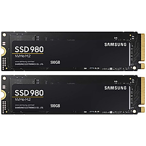 SAMSUNG MZ-V8V500B/AM 980 PCIe 3.0 NVMe SSD 500GB (2-Pack)