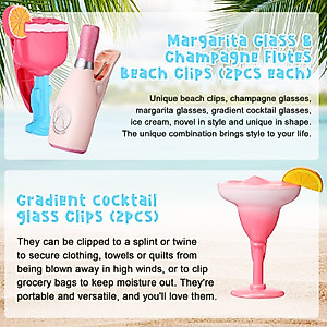 Honoson 12 Pcs Beach Towel Clips Beach Chairs Clips Plastic Swimming Pool Towel Holders Jumbo Size Funny Clothespins for Patio Holiday Pool Blanket Decoration (Cute)