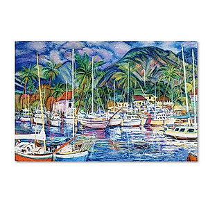 Lahaina Marina by Manor Shadian, 16 by 24-Inch Canvas Wall Art