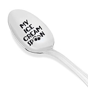 My Ice Cream Spoon Gift for Ice Cream Lovers, Funny Spoon Gift for Birthday Christmas