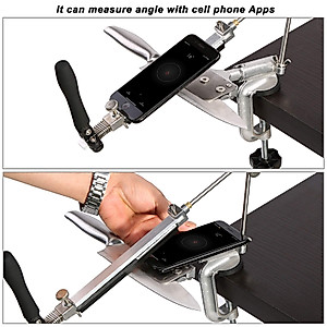 Knife Sharpener Tool Pro RX-008, 360° Rotation Flip Design, Fixed-Angle Slicker Edge Sharpener with 4 Diamond Sharpening Plates,240/400/600/1000