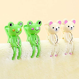 VinBee Beach Towel Clips 10 PCS Chair Clips Strong Grip Clothes Pins for Beach Chair, Lounger -Frog Shape(Green)
