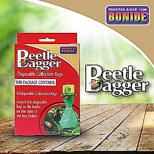 Bonide Beetle Bagger Japanese Beetle Trap Bag Refill, Includes 6 Disposable Collection Bags for Indoor & Outdoor Use