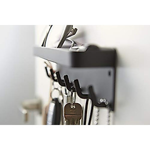 YAMAZAKI home 2755 Magnetic Key Rack with Tray, One Size, Black