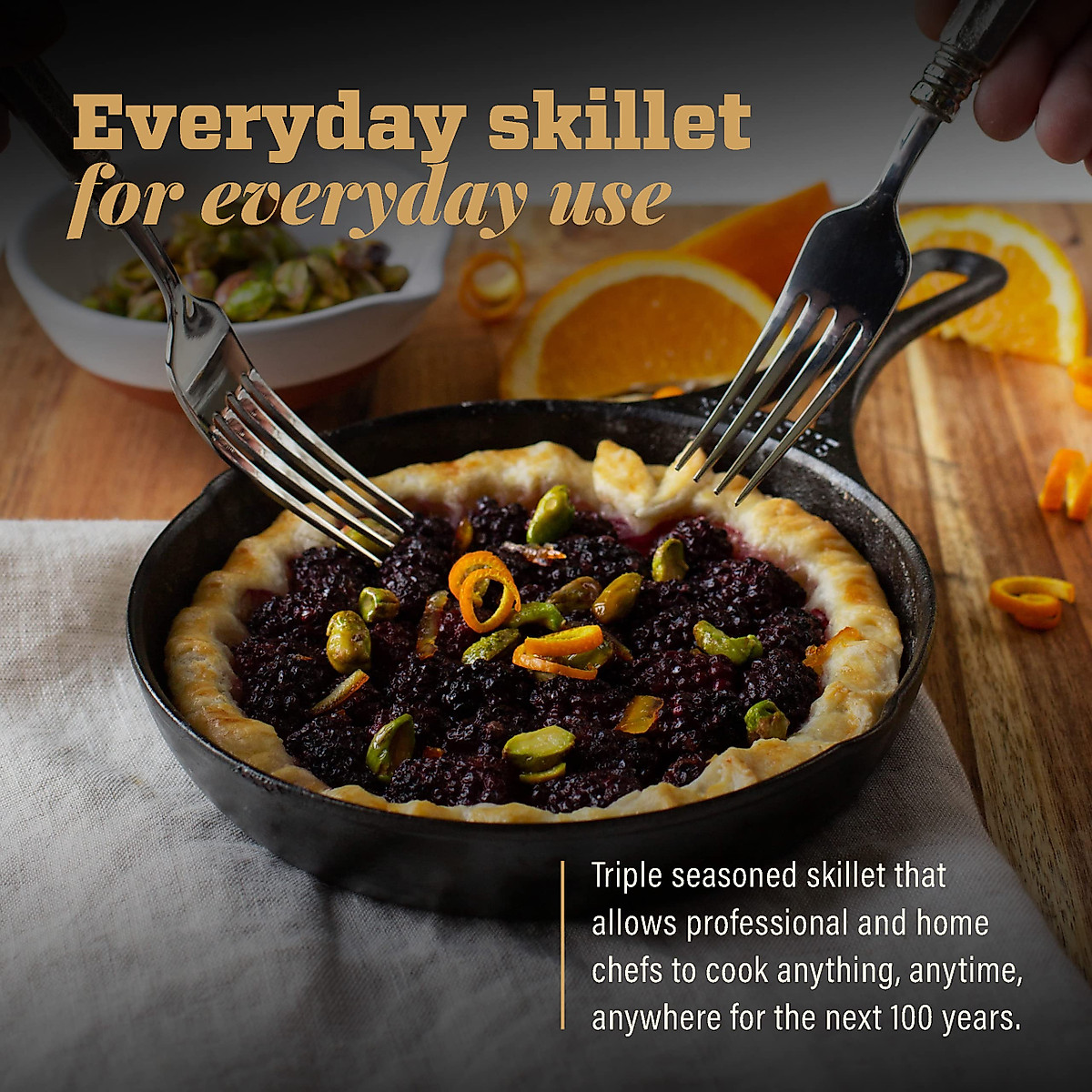 Lodge Blacklock 7" Triple Seasoned Cast Iron Skillet - Preseasoned Cast Iron Skillet Pan - Easy Cleanup - Lightweight Design - Cast Iron Cookware - Premium Cast Iron Skillets