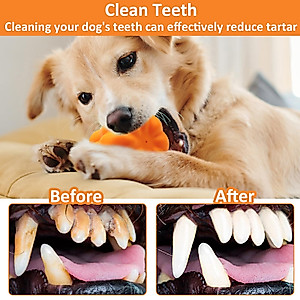 Vayugo Dog Chew Toys with Rope for Aggressive Chewers, Puppy Teeth Chew Pumpkin Natural Rubber Toy, Interactive Hand Toss Pumpkin Dog Toy, Indestructible Dog Toy for Small Medium Large Breed