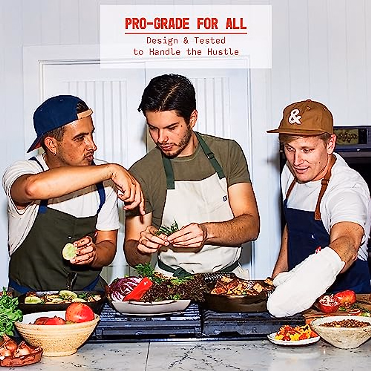 Hedley & Bennett Napa Valley Waxman Apron - 100% Cotton, 12.05 oz Waxed Canvas Apron with Pockets & Adjustable Leather Strap for Grilling, Baking, BBQ, Cooking - Professional Chef Apron