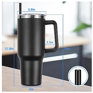 Termo de acero inoxidable de 40 oz con Aislamiento al Vacio Mantien Bebidas Calientes 12h y frias 24h,Hermetico y Libre de BPA,ideal para viajes,Camipng y Oficina