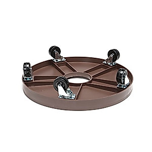 DeVault Enterprises DEV3000E 16 inch Plant Dolly with Hole Espresso, Black