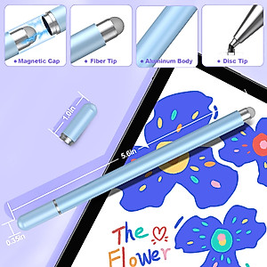 Stylus Pens for Touch Screens, High Precision 2-in-1 Disc Stylus Pen for iPad Compatible with iPhone/iPad/Android/Tablets and All Capacitive Touch Screens