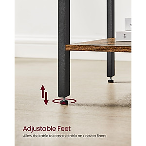 VASAGLE Nightstands Set of 2, Bedside Tables with Drawer, Side Tables, End Tables, for Bedroom, Office, Industrial, Stone Gray and Black ULET506B04