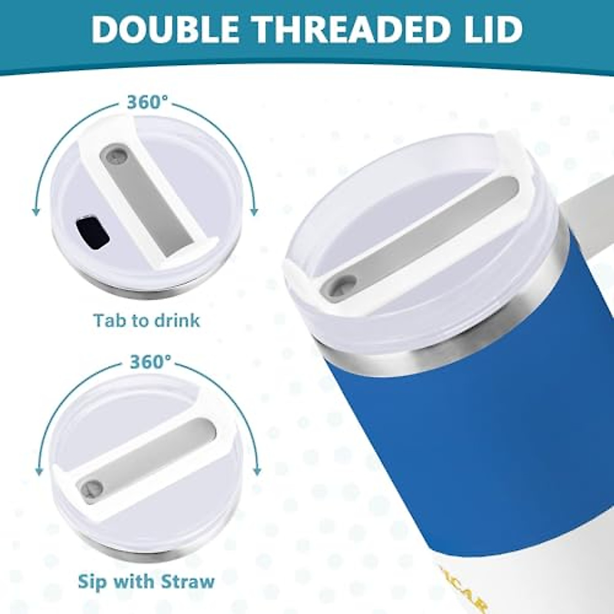 ODAWA 40oz Spill Proof Tumbler with Straw, Nicaragua Flag Double Insulated Tumblers with Handle and Straw Fall Insulated Tumbler