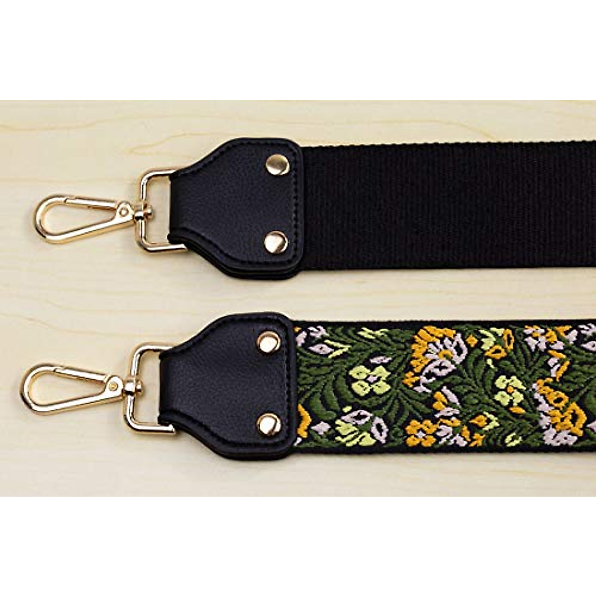 Allzedream Adjustable Guitar Style Purse Strap Replacement Crossbody Bags Jacquard Weave Embroidered (Autumn)