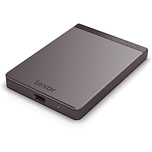 Lexar 1TB SL200 Portable SSD, Read/Write Speeds of up to 550/400 MB/s, USB-C, External Solid State Drive (LSL200X001T-RNNNU)