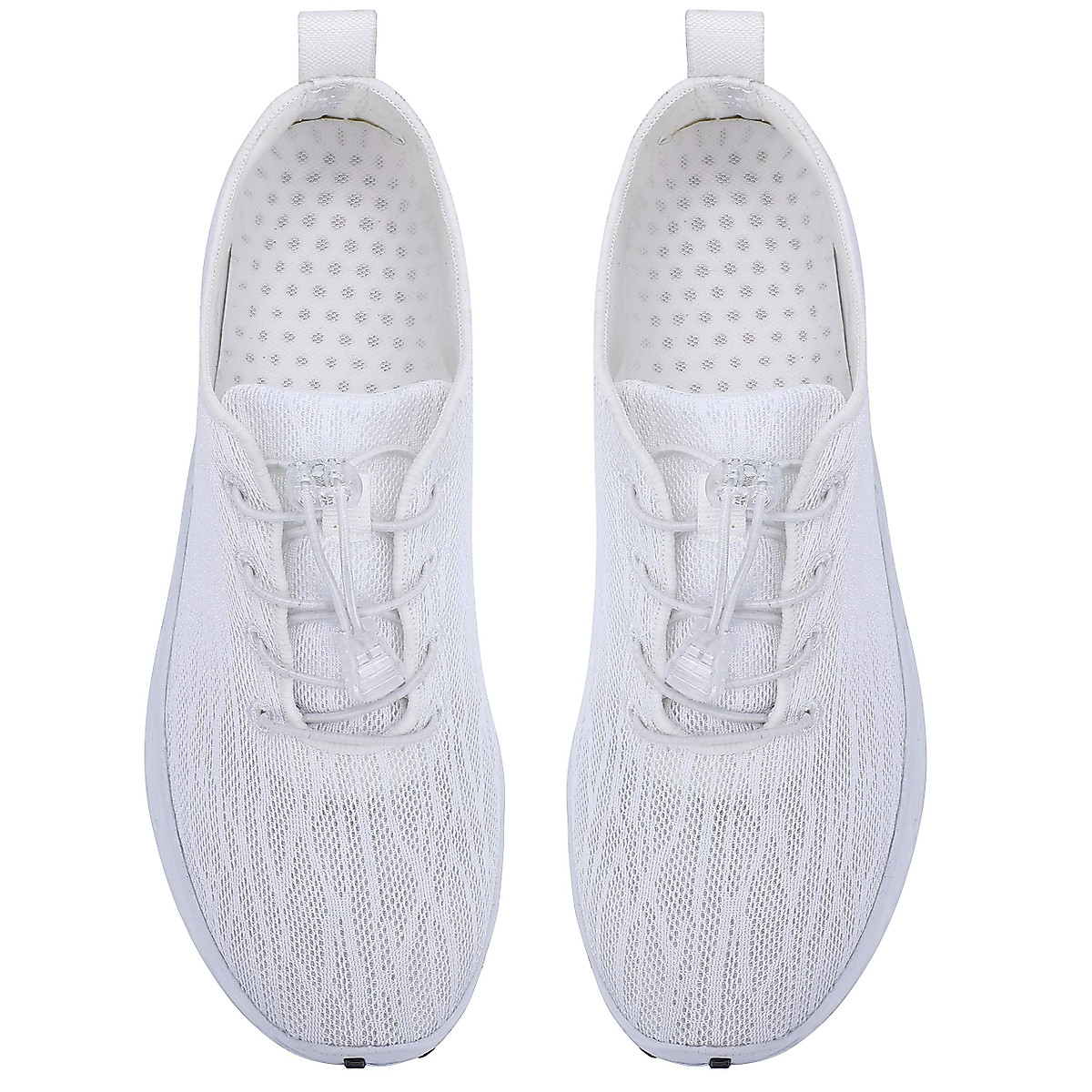 Racqua Mens Womens Lightweight Quick Drying Aqua Water Shoes Athletic Sport Walking Shoes Swimming Shoes White 7 Women/6 Men