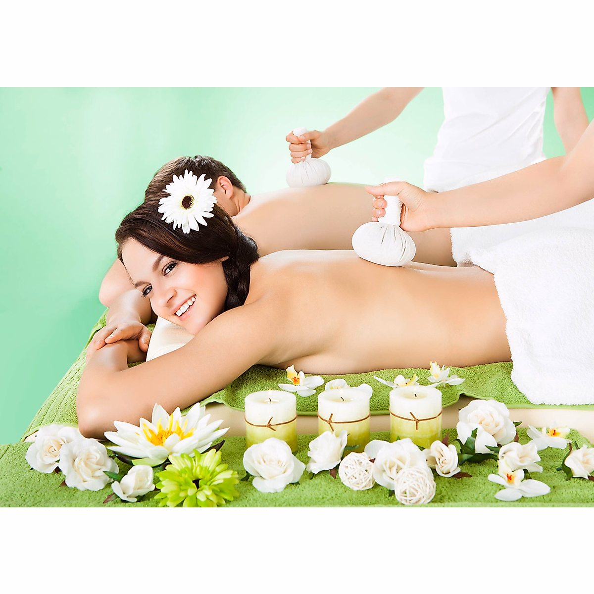 Pack of 12 Large Thai Spa Herbal Massage Compress Ball Warm Hot Therapy LUK Pra KOB 200 g.