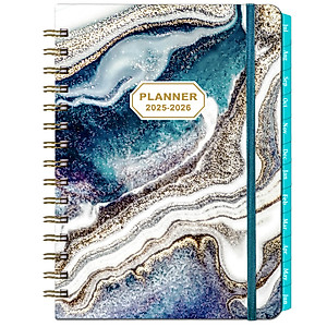 2023 Planner - Weekly Monthly Planner 2023 , January - December 2023, 6.4"x 8.5" Planner with Elastic Closure, Inner Pocket, Coated Tabs