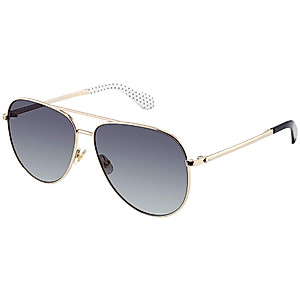 Kate Spade New York Women's Isla/G/S Aviator Sunglasses, Black, One Size