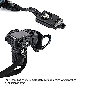 JJC Deluxe DSLR Camera Hand Strap with Quick Release Plate for Canon EOS 90D 80D 70D 77D 60D 6D Mark II 7D Mark II 5D Mark IV III 5Ds R 1Dx Mark II EOS Rebel T8i T7i T6i T5i T7 T6 SL3 SL2 & More DSLR