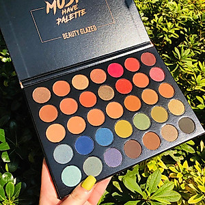 Make Up Eyeshadow Palette 35 Colors Blendable Chunky Pigmented Matte and Shimmer Pop Colors Eye Shadow Powder Waterproof Eye Shadow Palette Cosmetics Christmas Gifts