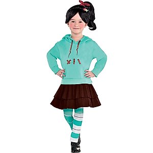 Suit Yourself Vanellope Halloween Costume for Girls, Wreck-It Ralph 2, Size Small, Includes Dress, Leggings, And More