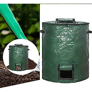 Compost Bin Bags,Big Compost Bag,Garden Compost Bin Bags,80 Gallon(300L) Compost Bin for Garden Yard Garbage cans (Green 1pc)