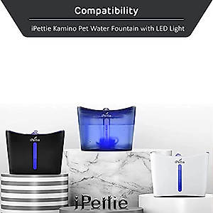 iPettie Only for Kamino Fountain Replacement Filters, Not for Colorful LED Flower Fountain, 6 Filters, 6 Sponges & 1 Sponge Bracket