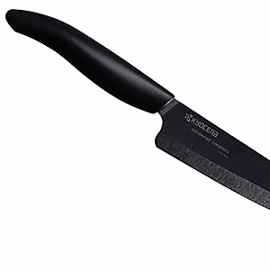 Kyocera Advanced Ceramic Revolution Series 5-inch Slicing Knife, Black Handle, Black Blade