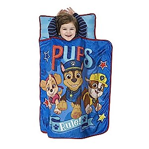 Paw Patrol We're A Team Toddler Nap-Mat Set - Includes Pillow and Fleece Blanket – Great for Girls or Boys Napping During Daycare or Preschool - Fits Toddlers