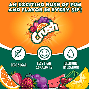 Crush- Powder Drink Mix - Sugar Free & Delicious (Classic Variety, 30 Sticks)