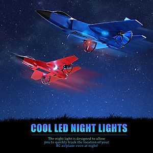 crohorizon Remote Control Airplane for Kids Over 12 Years of Age with 2 Batteries,2 Channel Foam RC Plane Toys for Boys and Girls-Red