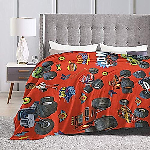 Uilove Blaze and The Monster Machines Blanket Soft Cozy Throw Blanket Flannel Blankets for Couch Bed Living Room 50X40 Inch