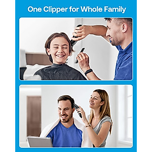 GLAKER Hair Clippers for Men - Cordless 2 in 1 Versatile Hair Trimmer with 10 Guards, 2 Detachable Blades & Turbo Motor, Professional Beard Grooming Kit for Barbers, Ideal Gift for Men