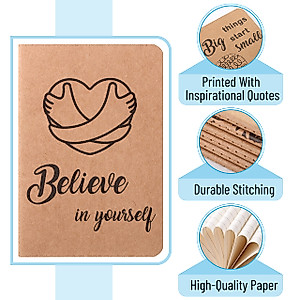 Mr. Pen- Kraft Notebooks, A6 Sized, 4.25 x 5.9, 6 pcs, Mini Notebooks, Small Journal Notebook, Lined Pocket Notebook, Mini Notebook, Cute Mini Notebook, Kraft Paper Notebook, a6 Notebook