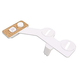 Hilitand Bidet Attachment, Toilet Bidet Attachment with 7/8 Copper Tee, Wood Grain Button Dual Nozzle Bidet Attachment, Ultra Slim Bidet, Bidet Attachments