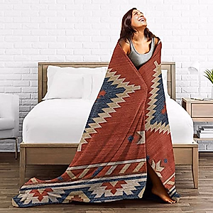 Sonernt Southwestern Native American Design Throw Blanket Super Soft Lightweight Warm for Couch Travel Chair-All Season Premium Bed Blanket 40 X 50 Inches