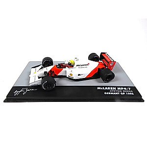 OPO 10 - Formula 1 car 1/43 Compatible with McLaren MP4 / 7# 1 Ayrton Senna Germany GP F1 1992 (723)