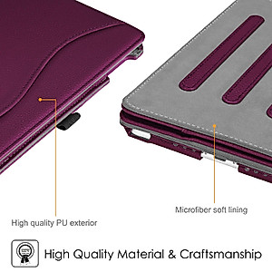 Fintie Case for iPad Mini 4 - [Corner Protection] Multi-Angle Viewing Folio Smart Stand Protective Cover with Pocket, Auto Wake/Sleep, Compatible with iPad Mini 5th Gen 2019 (Purple)