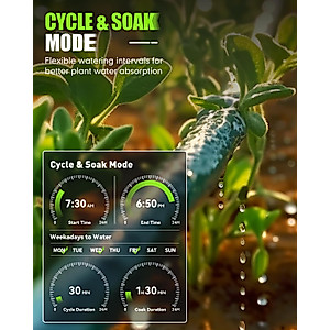 RAINPOINT Bluetooth Hose Timer with Brass Inlet,Smart Water Timer for Garden Hose,Sprinkler Timer with Rain Delay/Manual/Auto Watering, App Control