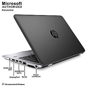 HP EliteBook 820 G2 12.5 Inch Laptop , Intel Core i7 5600U up to 3.2GHz, 16G DDR3L, 500G, WiFi, BT 4.0, VGA, DP, USB 3.0, Win 10 64 Bit-Multi-Language, English/Spanish/French(CI7)(Renewed)