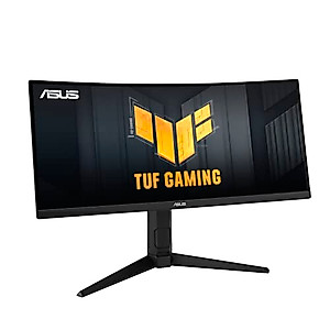 ASUS TUF Gaming 30” 21:9 1080P Ultrawide Curved HDR Monitor (VG30VQL1A) - WFHD (2560 x 1080), 200Hz (Supports 144Hz), 1ms, Extreme Low Motion Blur, FreeSync Premium, Eye Care, DisplayPort, HDMI,Black