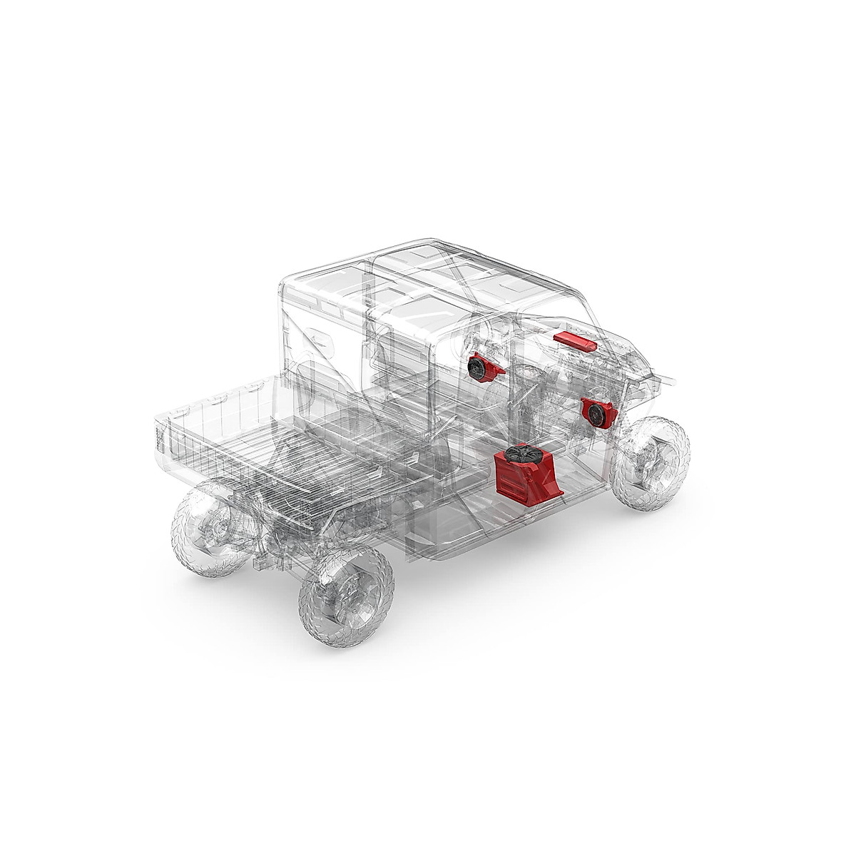 Rockford Fosgate RNGR18RC-STG5 Audio Kit: Ride Command Interface Adapter, 1500-Watt Amp, M2 Color Optix Multicolor LED Lighted Front Speakers & Subwoofer for Select Polaris Ranger Models (2018-2022)