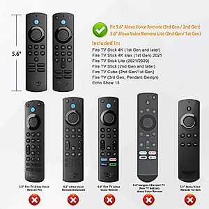 CaseBot Remote Case for Fire TV Stick 4K/Fire TV Stick 4K Max (1st Gen)/Fire TV Stick (3rd Gen)/Fire TV Stick Lite - Anti-Slip Silicone Cover for Alexa Voice Remote (2nd Gen and 3rd Gen), Green-Glow