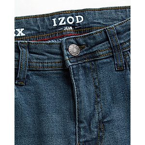 IZOD Men's Straight Fit Jeans - Comfortable Stretch Casual Pull On Denim Jeans for Men - Ultrasoft Men's Fashion Pants, Size 30W x 30L, Soft Blue