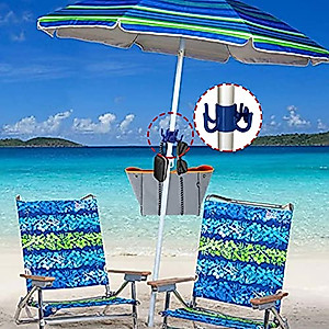 MILIMOLI Beach Umbrella Hanging Hook, 4-Prongs Beach Umbrella Hanging Hook, Adjustable Plastic Umbrella Hook for Towels Camera Clothes Hats Sunglasses Bag, Beach Camping Travel Supplies