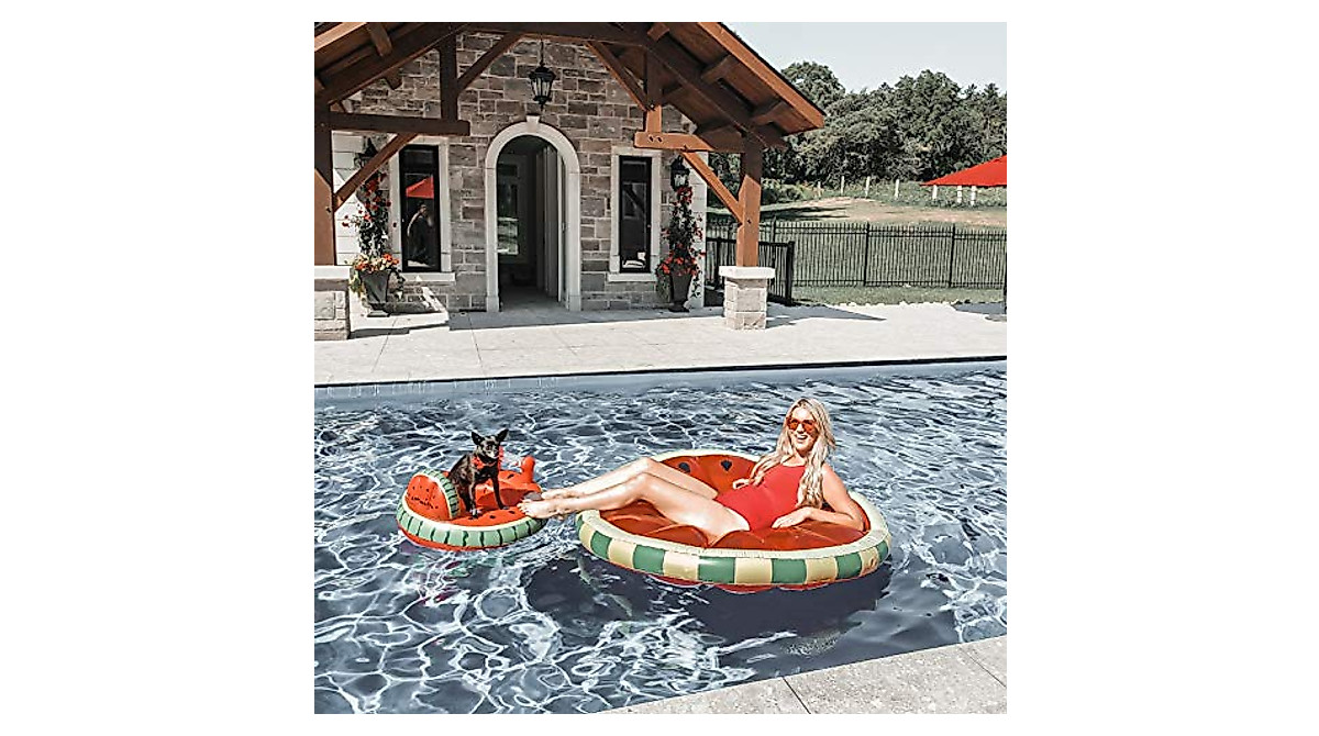 Watermelon Pool Float - Fun Inflatable Island for Summer | Swimline
