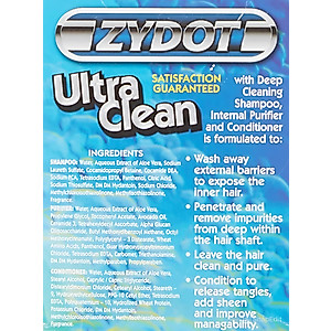 Zydot Ultra Clean Hair Detox Shampoo & Conditioner Kit, Removes Medications, Chemical Buildup & Impurities, Deep Cleansing Shampoo with Purifier & Conditioner for Hair Shaft Detox