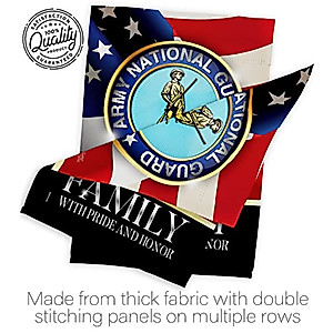 Breeze Decor Army National Guard Family Garden Flag Armed Forces ANG United State American Military Veteran Retire Official House Banner Small Yard Gift Double-Sided, Made in USA