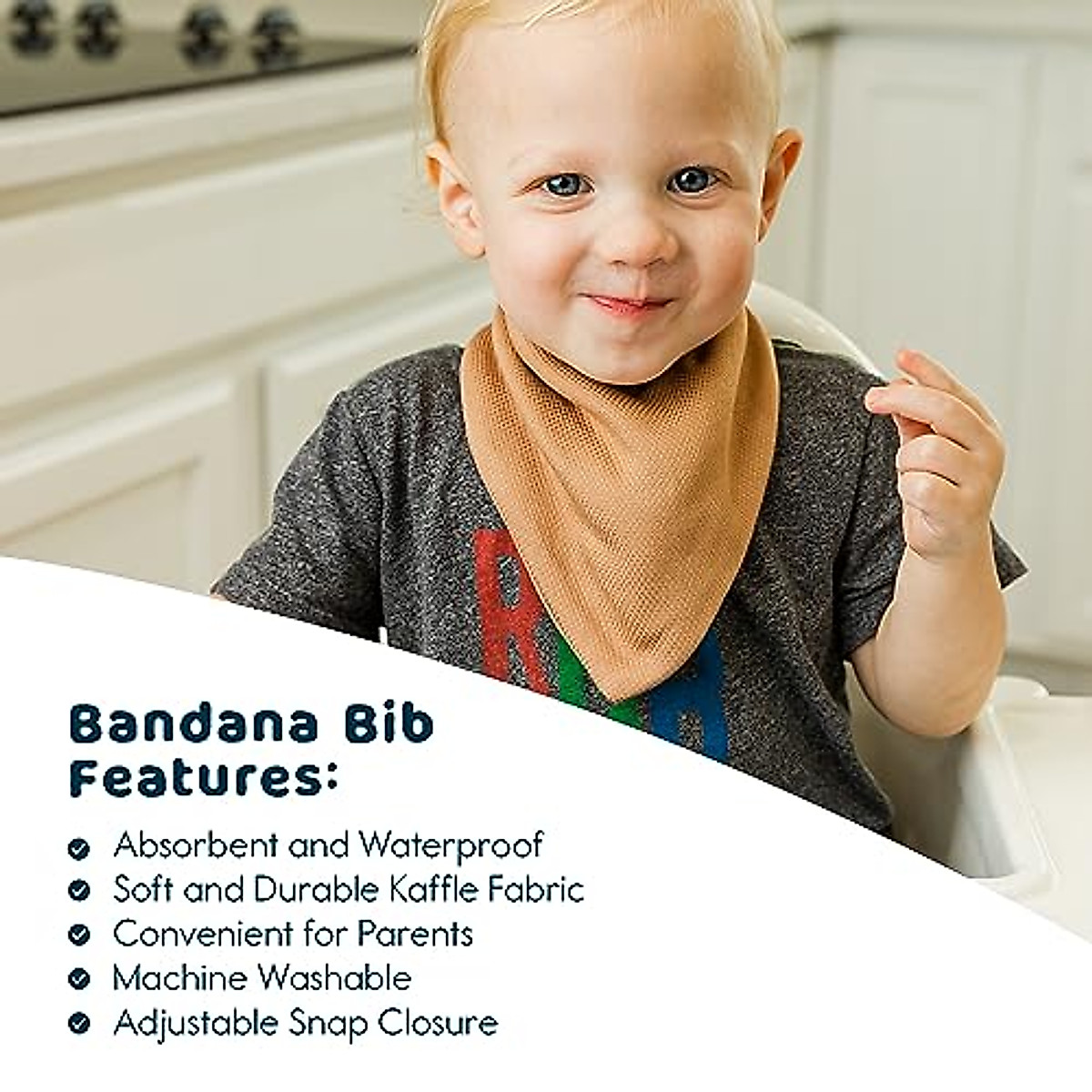 Tiny Twinkle Bandana Scarf Bibs 6 Pack - Waterproof and Absorbent Infant Drool and Teething Bandana Baby Bibs (Girl Set 6-Pack)